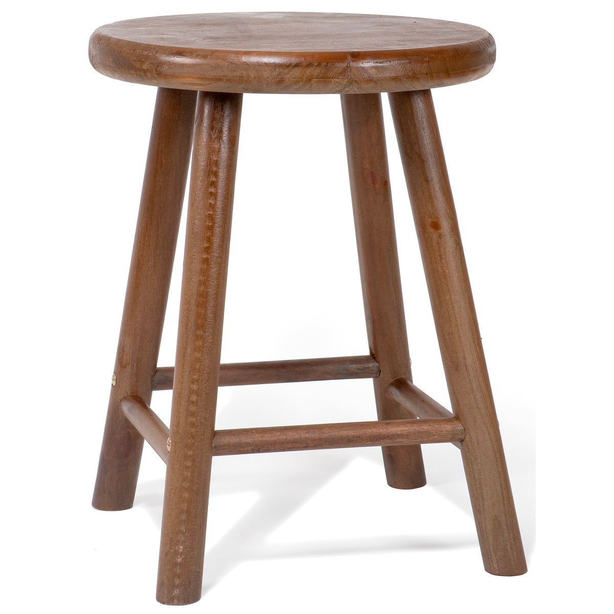 Red Co. 16.75” Tall Decorative Round Top Wooden Stool Display Plant ...
