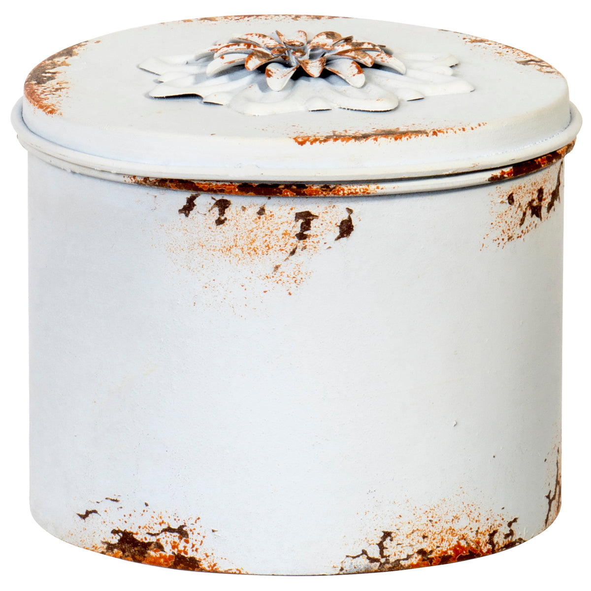 Vintage Farm House Style Round Flower Container - Rustic Home Decor ...