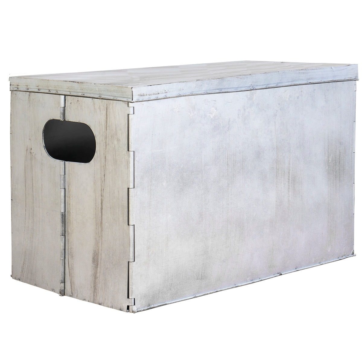 Red Co. Foldable Galvanized Metal Storage Box Container Bins — Red Co ...