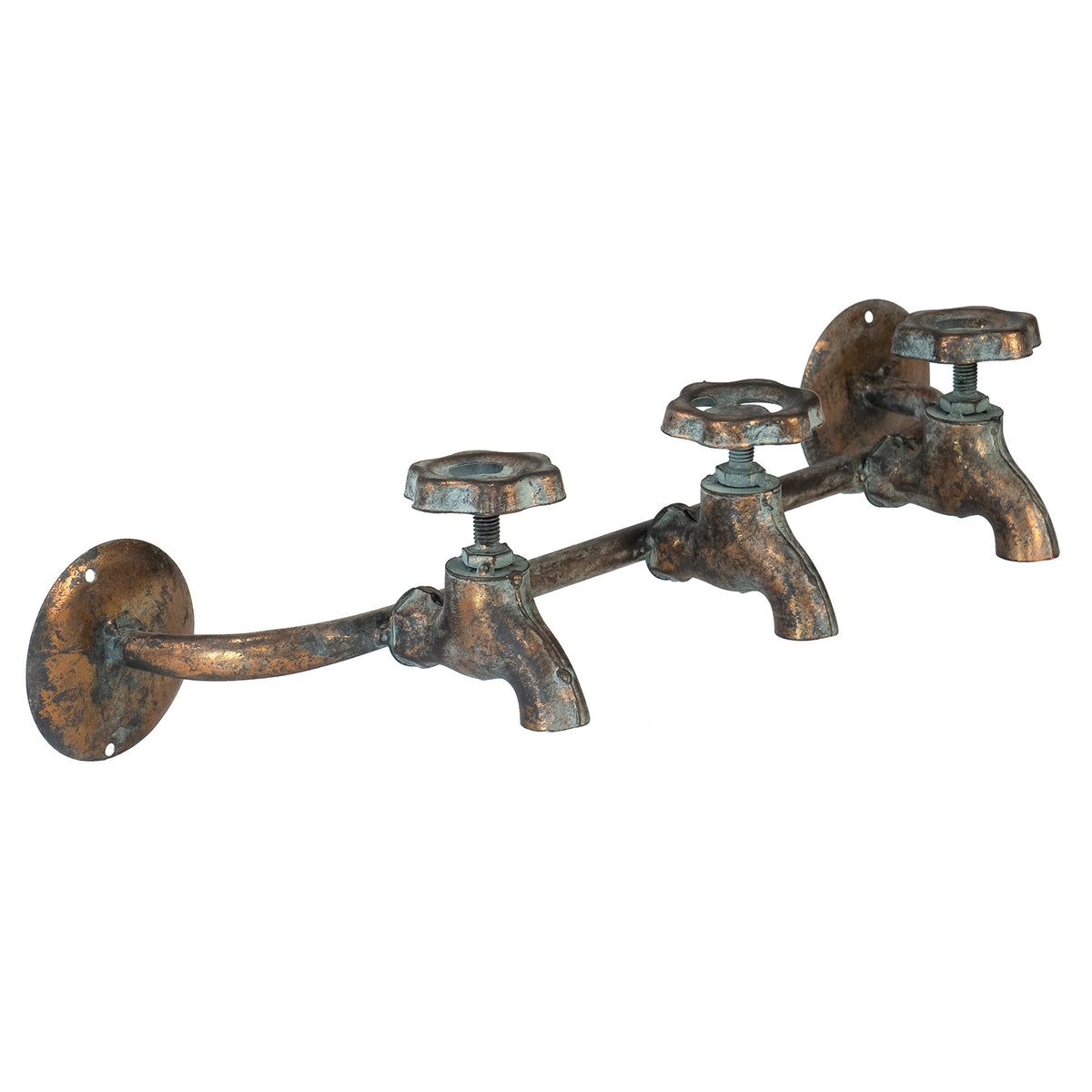 Vintage Rustic Faucet Coat Rack, Wall Mounted Water Spigot Hooks — Red ...